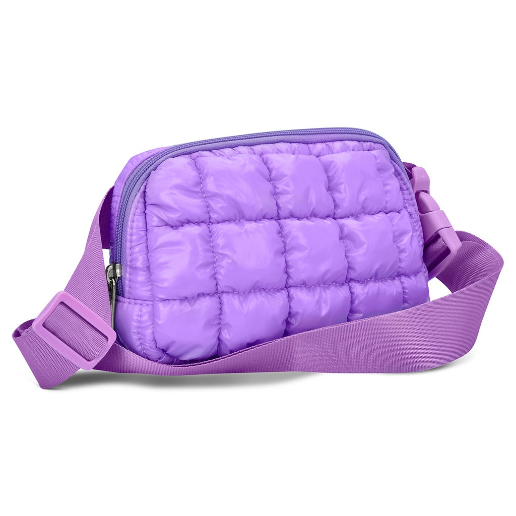Lavender Shiny Puffer Belt Bag – Magpies Nashville
