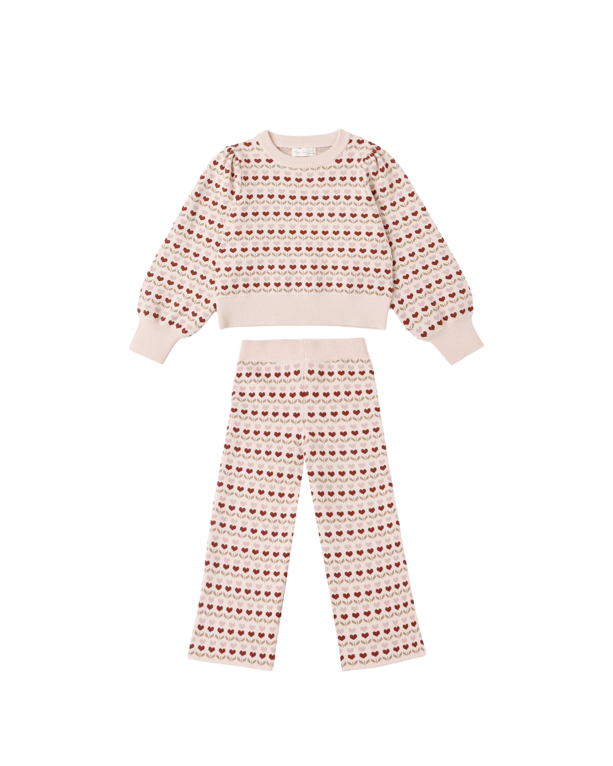 JACQUARD KNIT SET || RUBY HEARTS – Magpies Nashville
