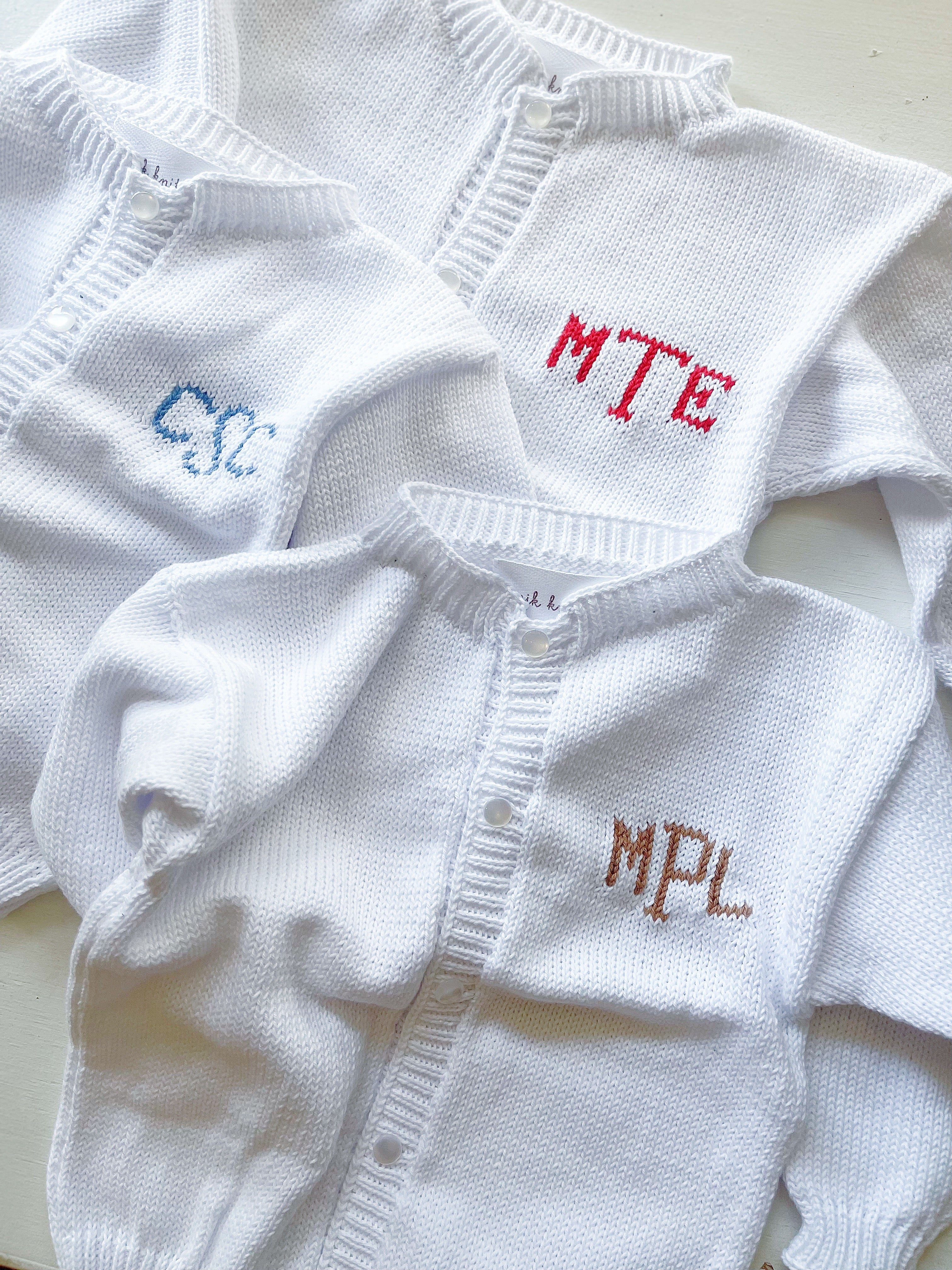 Custom Knit Monogram Cardigan – Magpies Nashville